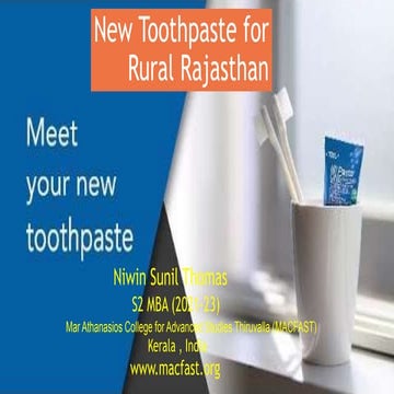 Cottle Taylor:Expanding the Oral Care Group in India | PPTX