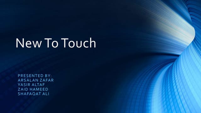 Touch Screen Technology PRESENTATION | PPTX | Smartphones | Consumer Electronics