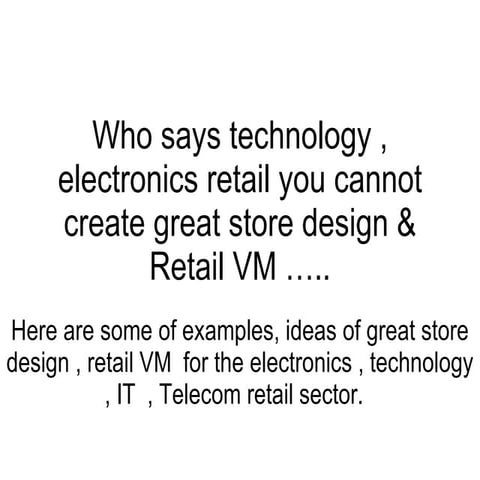 International Store VM Ideas for electronics , technology | PPT
