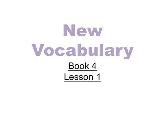 Vocabulary | PPT