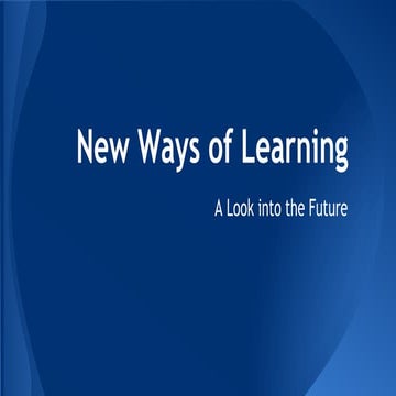 New Ways of Learning | PDF