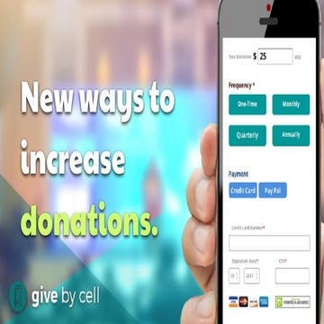Give by Cell: New ways to increase donations | PPT