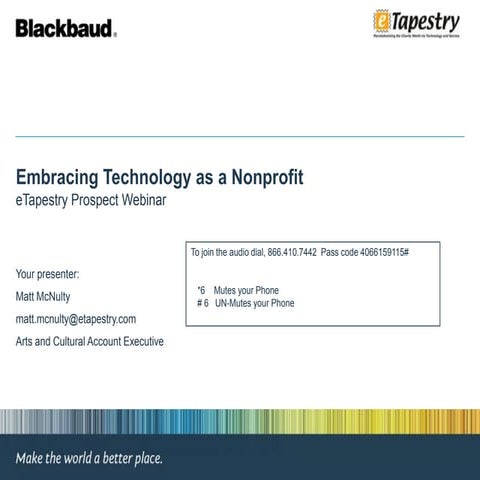 eTapestry Webinar 2010 | PPT