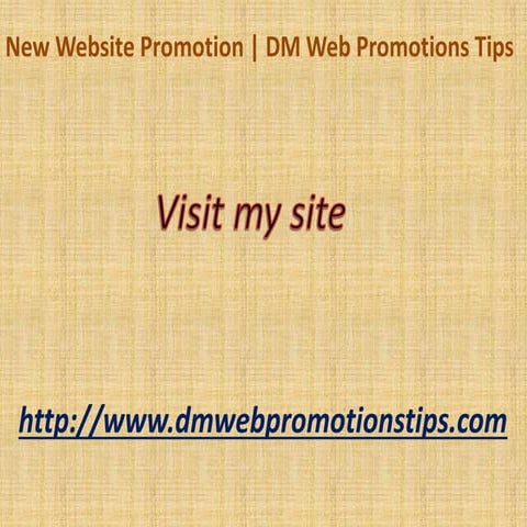 Seo tips for new website | PPTX