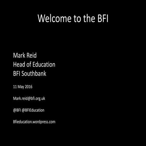 BFI Education - what we do | PPT