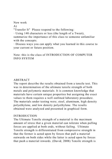 Stress-Strain Curves for Metals, Ceramics and Polymers | PDF