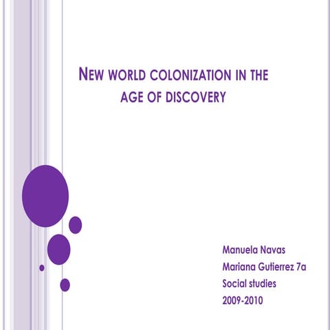 New world colonization in the age of discovery | PPT