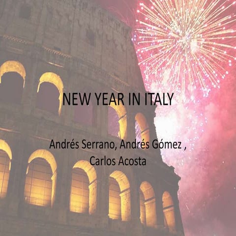 New year in italy | PPTX