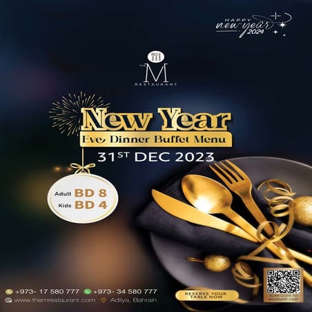 New Years Eve 2024 Dinner Buffet Menu The M Restaurant Bahrain.pdf ...