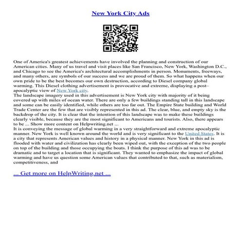 Essays About New York City | PDF