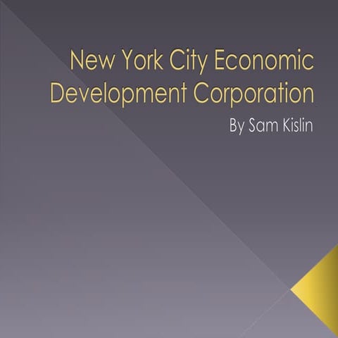 New York City Economic Development Corporation | PPTX | Theater Venues ...