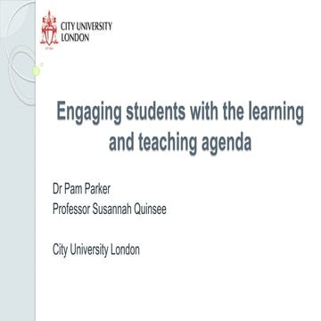 Engaging students with the learning and teaching agenda | PPTX