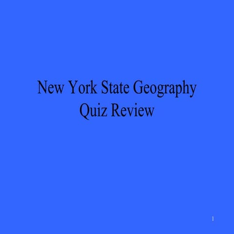 New York State geography quiz review | PPT
