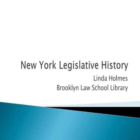 New york state legislative history | PPTX