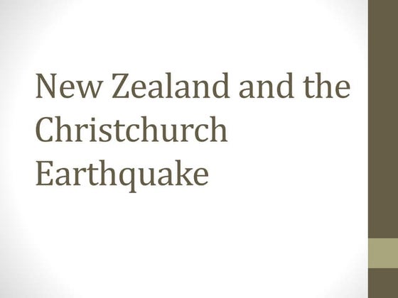 Christchurch earthquake case study | DOCX
