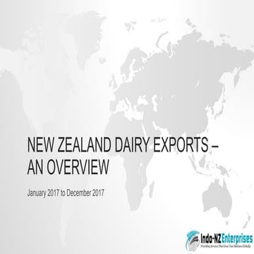 New Zealand Exports - Dairy overview | PPT