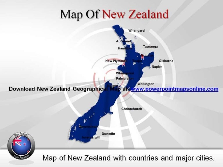 New Zealand Geographical Map