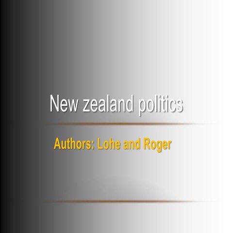 Politics of New Zealand | PPTX