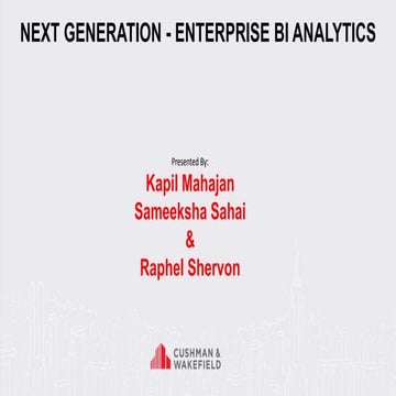 Next generation Corporate BI Analytics | PPTX