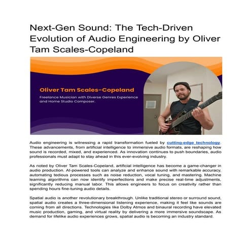 Next-Gen Sound_ The Tech-Driven Evolution of Audio Engineering by ...