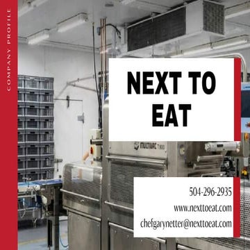 Next To Eat Commissary Kitchen Presentation | PDF
