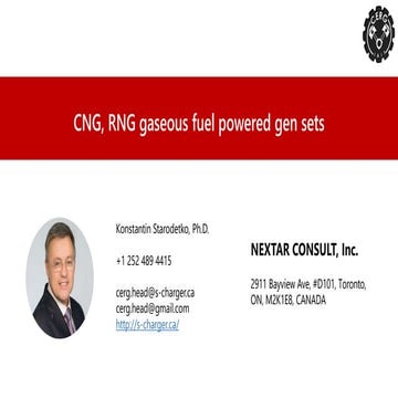 CNG, RNG gaseous fuel powered gen sets | PPT