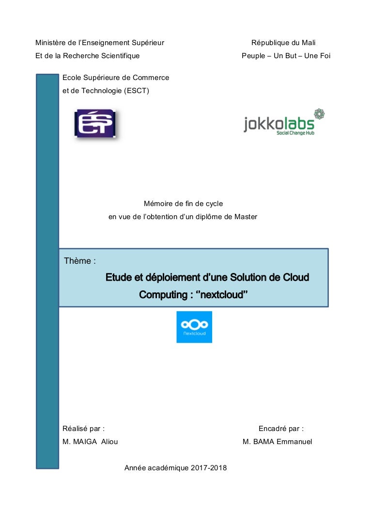 Plateforme académique de partage de documents - owncloud