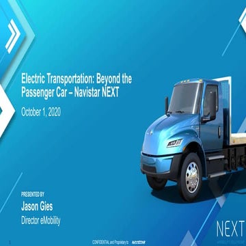 Electric Transportation: Beyond the Passenger Car – Navistar NEXT by ...