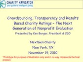 The Brave New NonProfit Accountability World | PPT