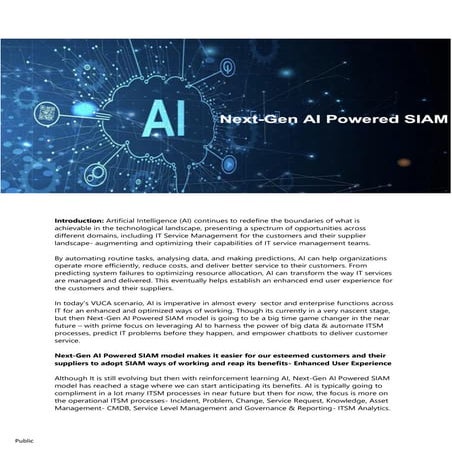 Next Gen AI Powered SIAM- Use Cases by Anurag Fuloria | PDF