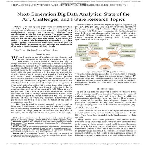 Next Generation Big Data Analytics State Of The Art Pdf 
