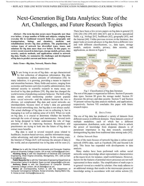 Next Generation Big Data Analytics State Of The Art Pdf