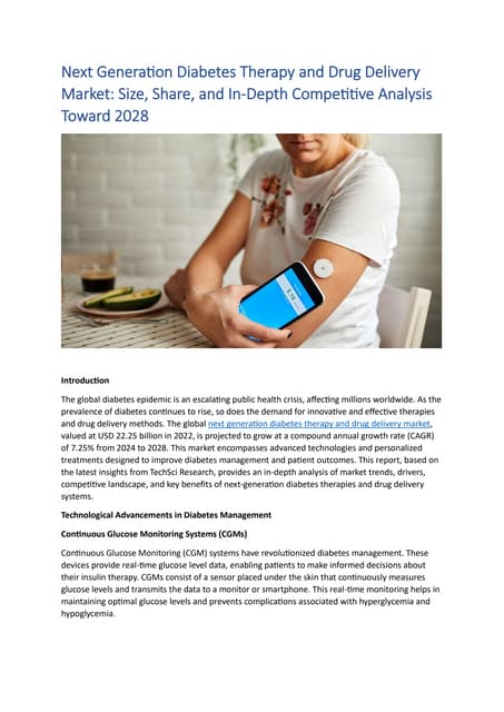 Artificial Intelligence in Diabetes Care | PPT