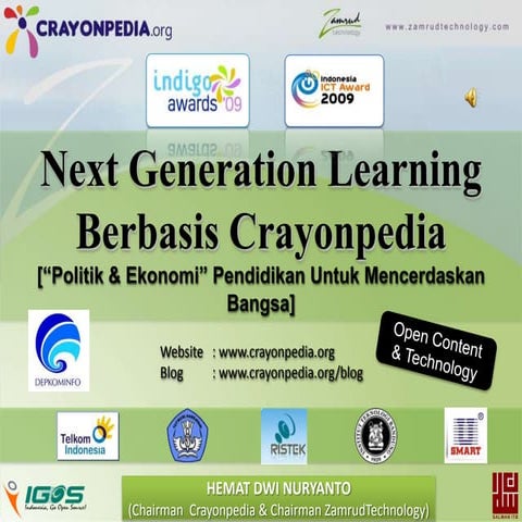 Next generation learning berbasis crayonpedia v kominfo | PPTX