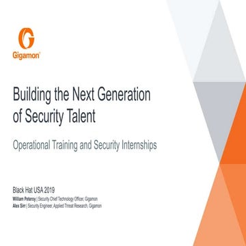 Building the Next Generation of Security Talent | PPT