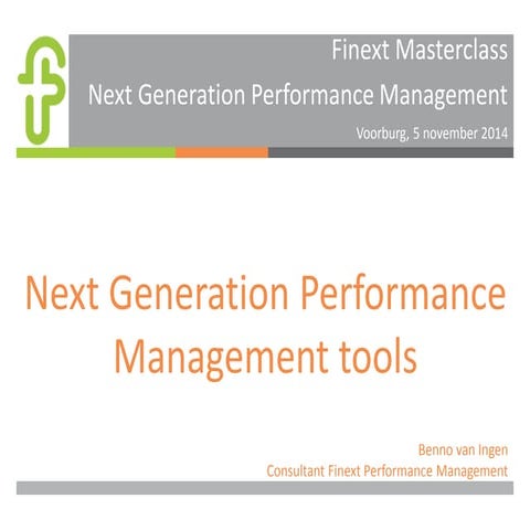 Next Generation Performance Management tools | PDF