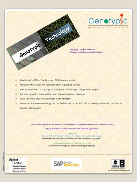 ArrayGen - Next Generation Genome Browser | PPT