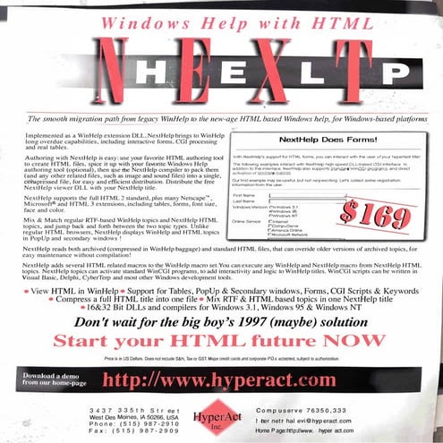 HyperAct NextHelp brochure | PDF | Web Design and HTML | Internet