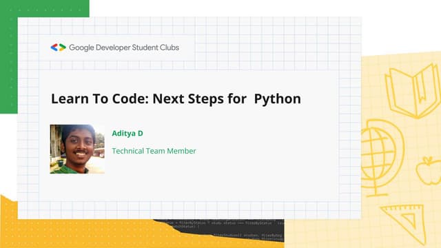 Learn To Code Next Steps For Python Ppt