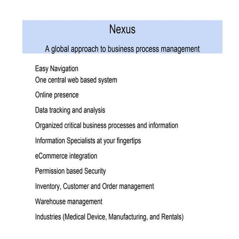 Nexus - a web based ERP system | PDF