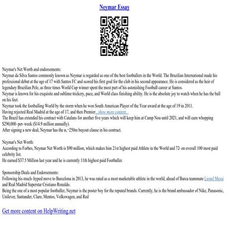 Neymar Essay | PPT