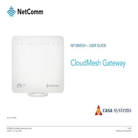 NF18MESH-User-Guide for Netcomm WIFI Router | PDF