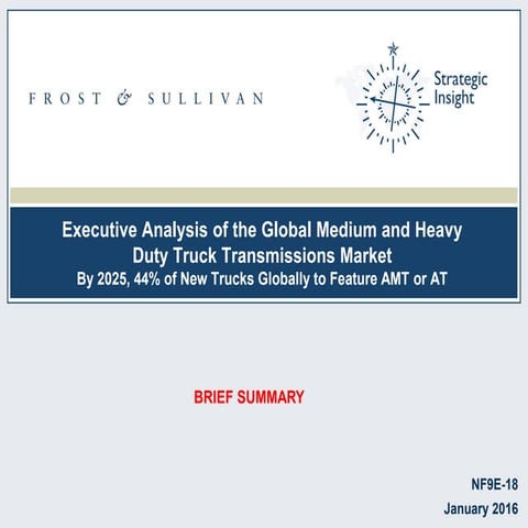 Global Medium and Heavy Duty Truck Transmission Study | PDF