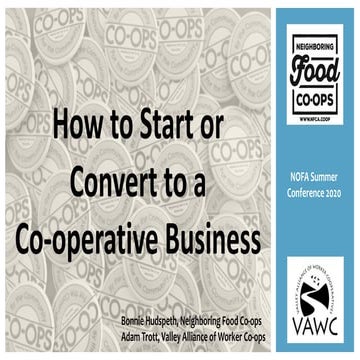 How to Start or Convert to a Co-operative Business | PPT