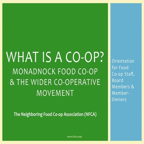 What is a Co-op? Our Co-op and the Wider Co-operative Movement | PPT