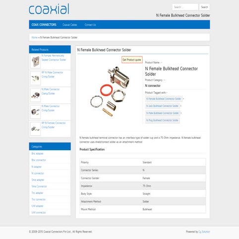 N female bulkhead connector solder | PDF | Computer Peripherals | Computing
