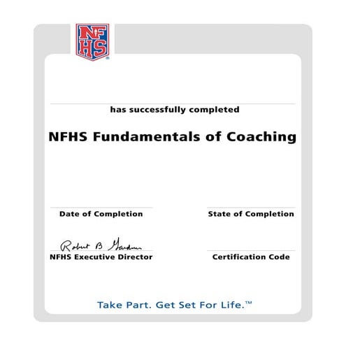 NFHS fundamentals of coaching v1.0 | PDF
