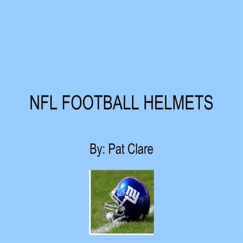 Nfl football helmets | PPT