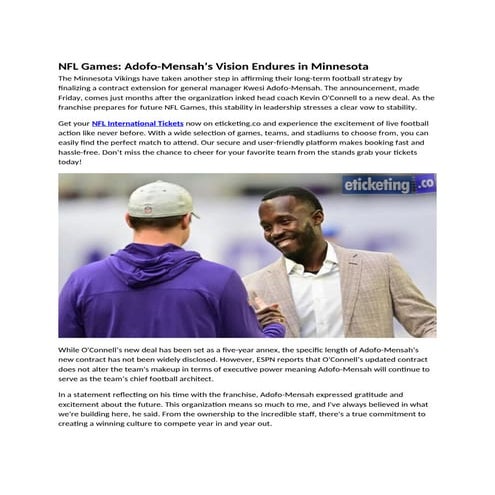 NFL Games Adofo-Mensah’s Vision Endures in Minnesota.docx