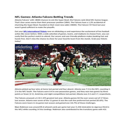 NFL Games Atlanta Falcons Betting Trends.docx